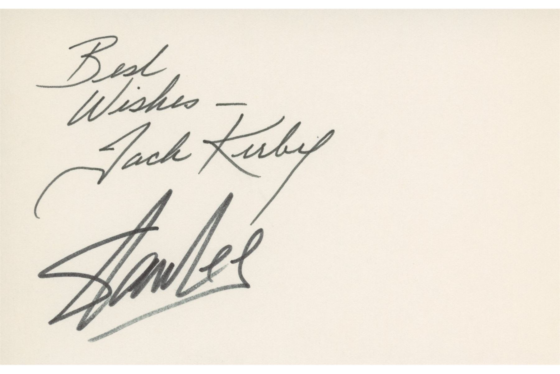 Stan Lee and Jack Kirby signature cut