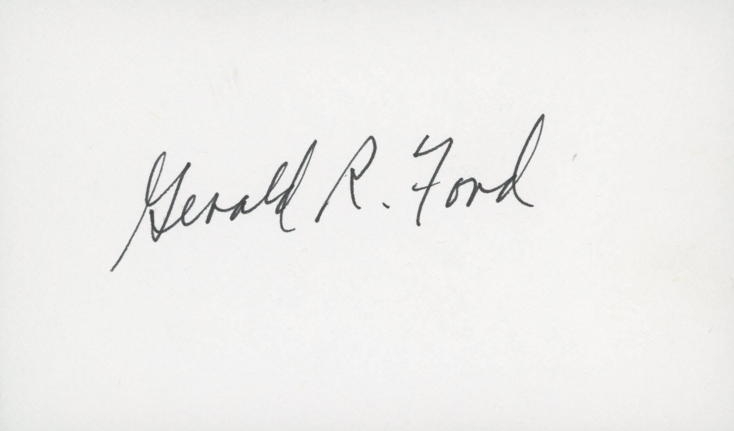 Gerald Ford signature cut