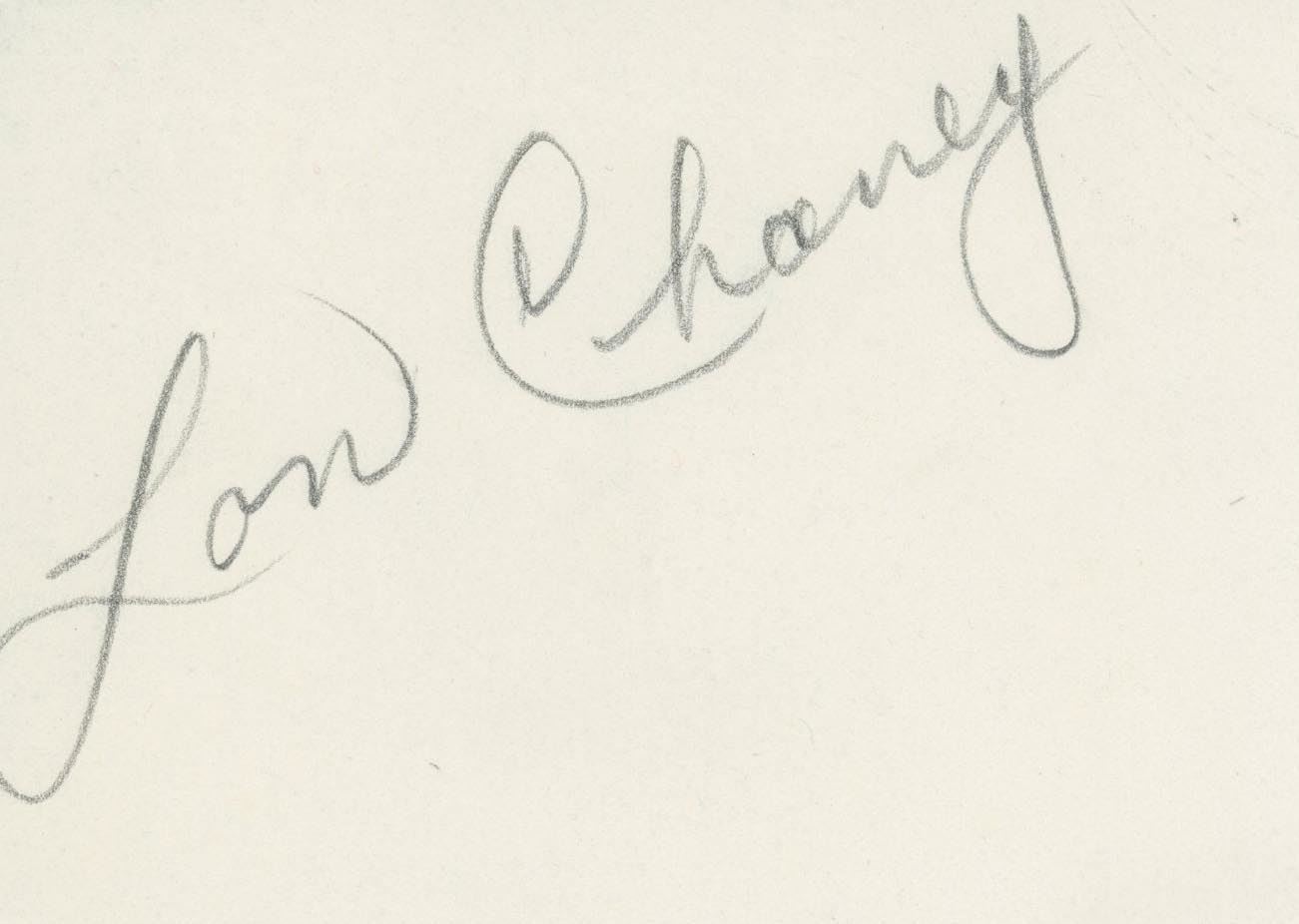 Lon Chaney signature cut. GFA Authenticated