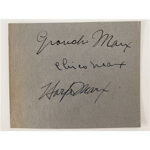The Marx Brothers signature sheet