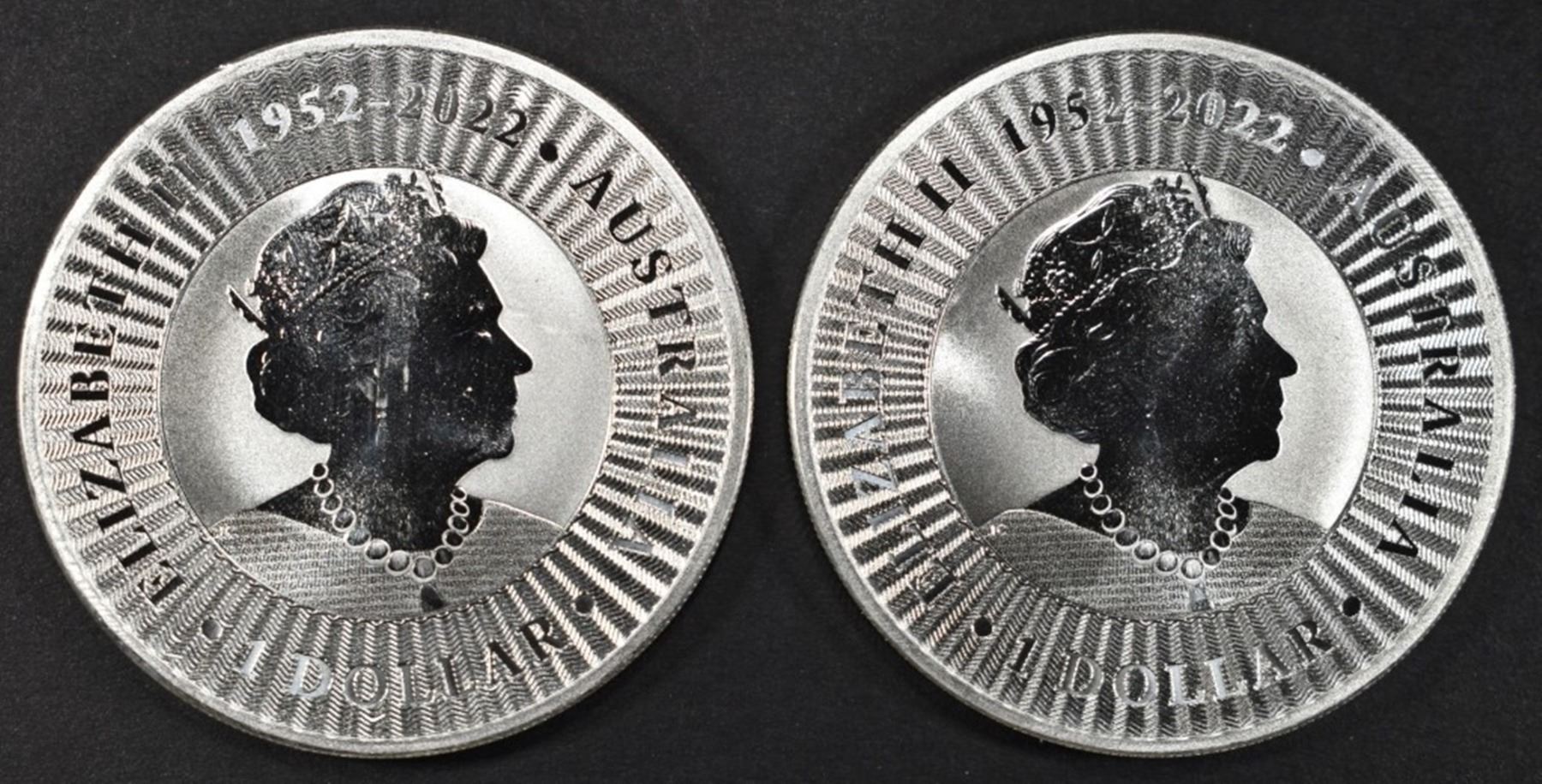 (2) 2023 AUSTRALIAN KANG 1 OZ SIL ROUNDS