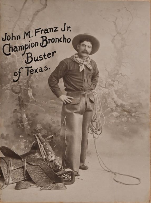 John M. Franz Jr. Champion Broncho Buster of Texas