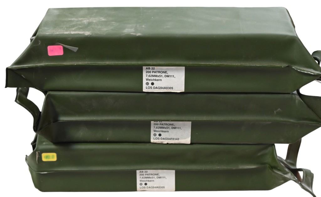 (3) Sealed German Military Battle Packs 7.62 x 51