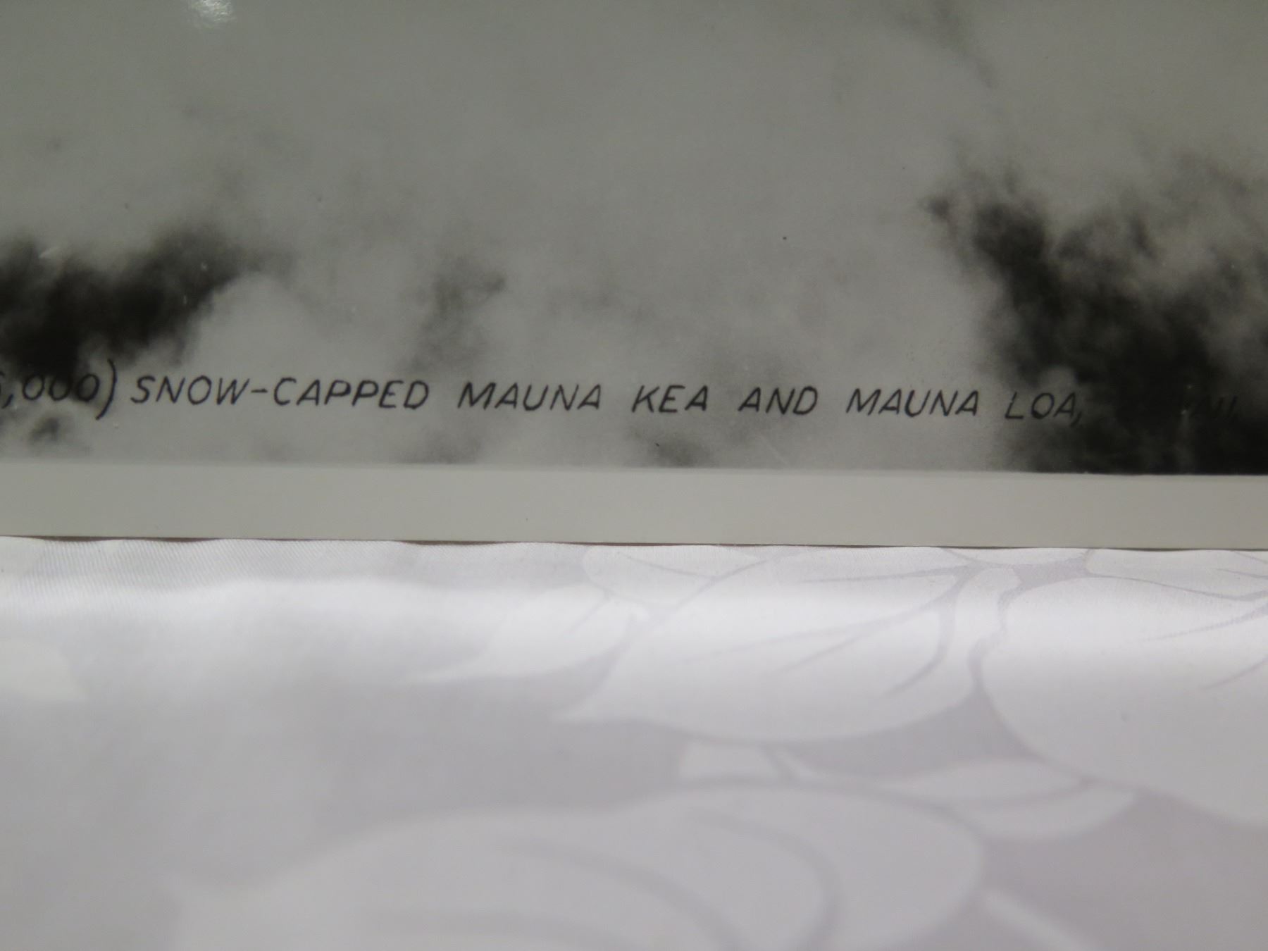 Original Aerial Photograph 6/13/1939 Snow Capped Mauna Kea & Mauna Loa ...