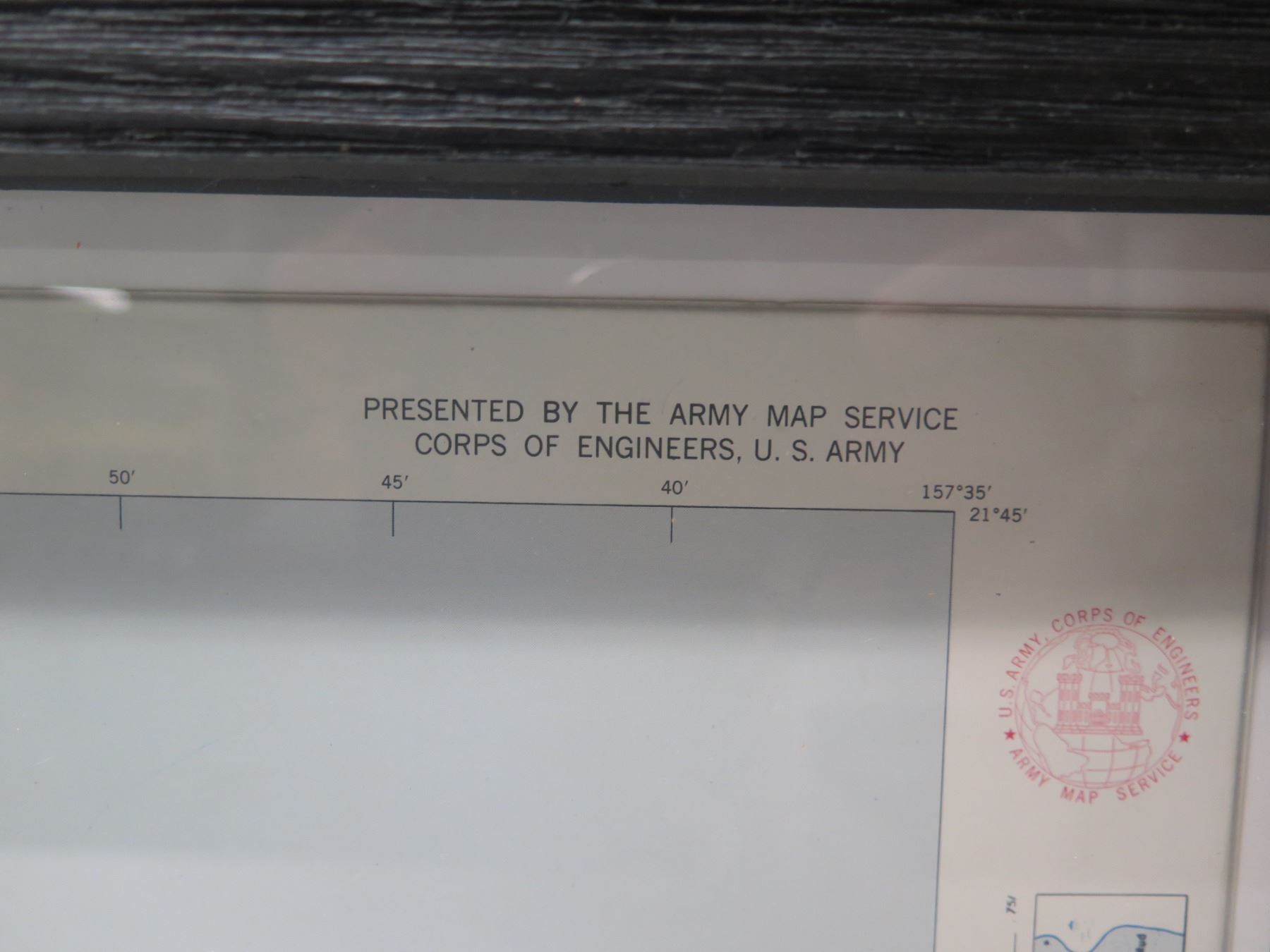 3d Topographic Raised Relief Map Oahu Army Map Service Corps Of Engineers Framed 175x135