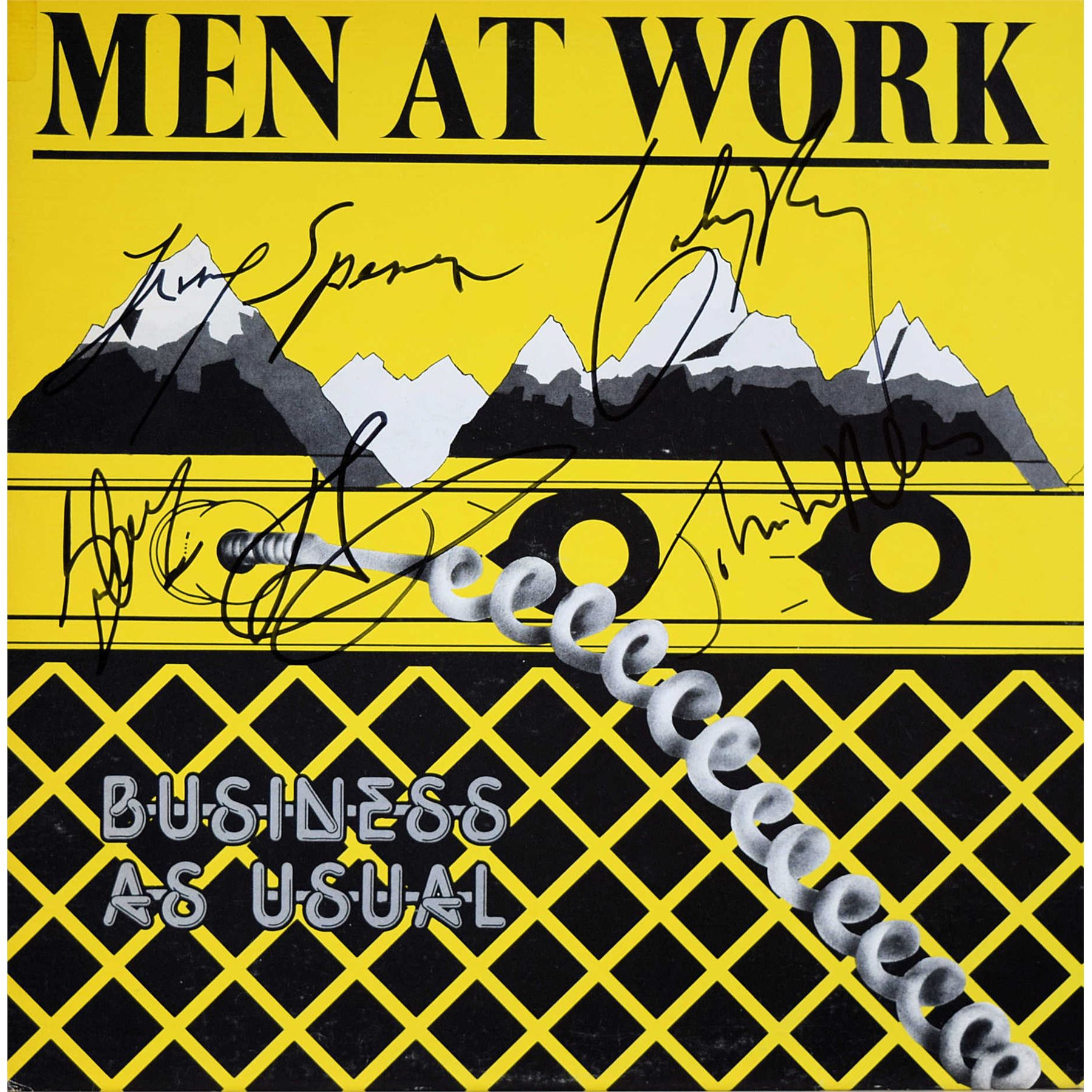 Men At Work signed Business As Usual album