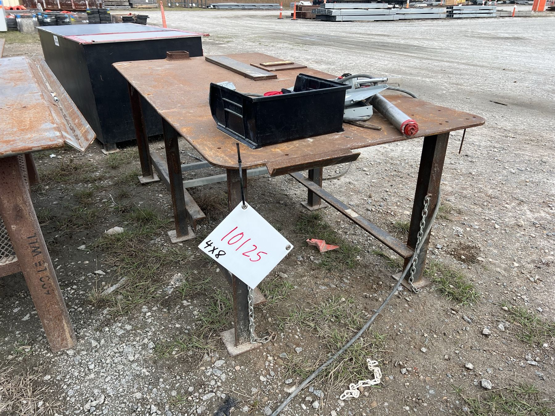 4 x8 METAL TABLE J M Wood Auction Company Inc 4-x8-metal-table-j-m-wood-auction-company-inc