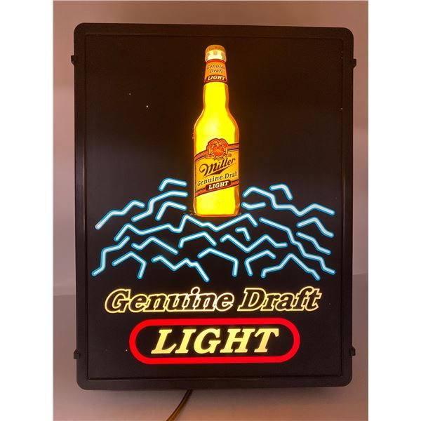 Vintage Miller Lite Light Up Advertising Sign