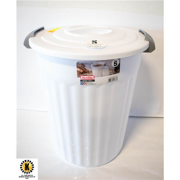 Sterility 24 Qt Utility Garbage Can With Lid