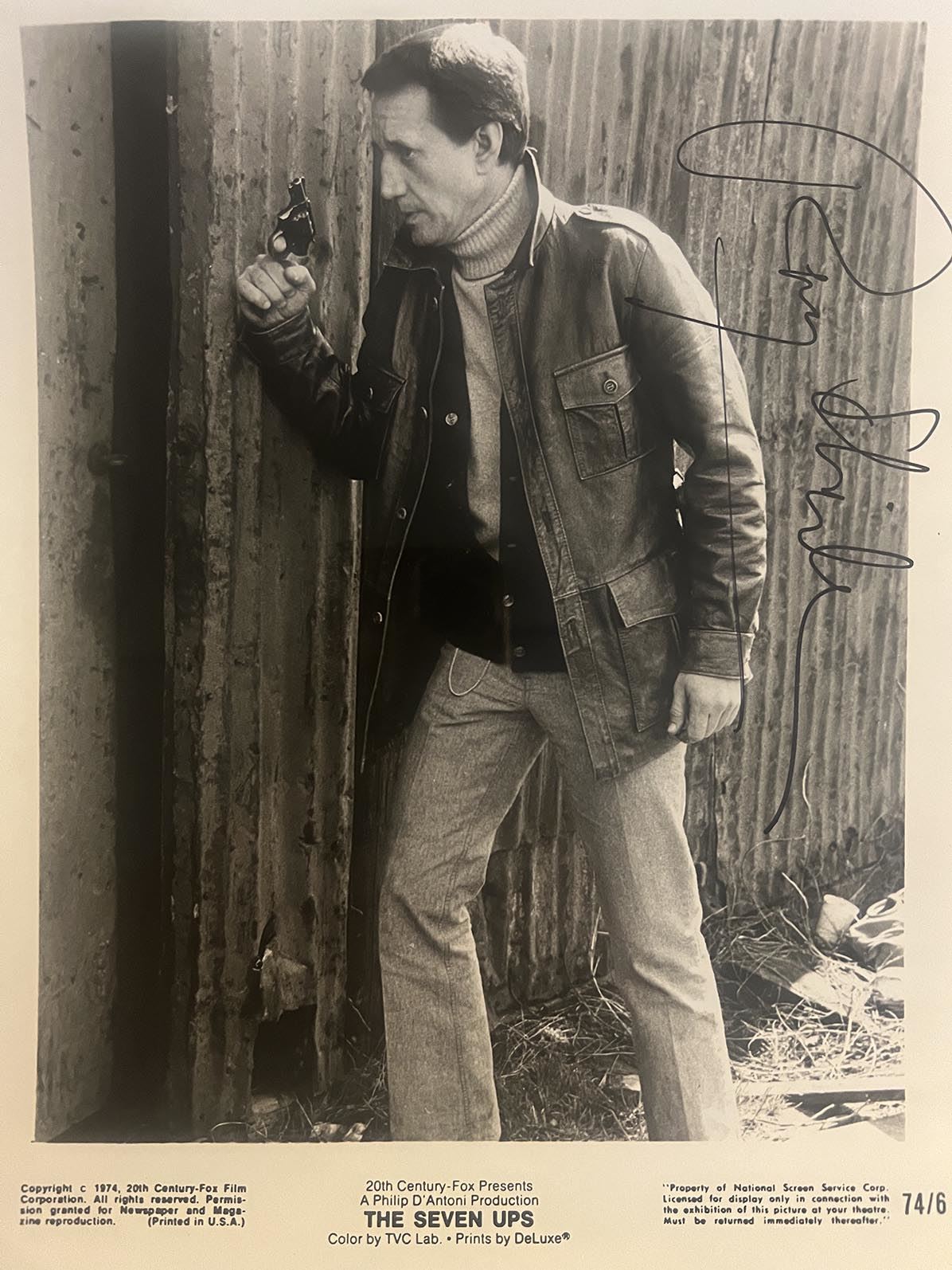 The Seven-Ups Roy Scheider signed movie photo