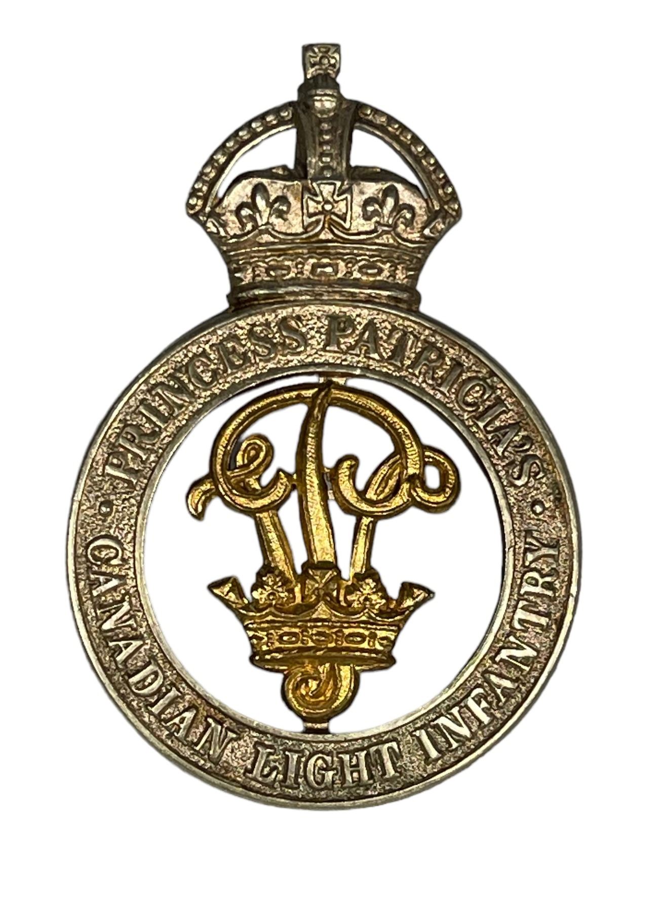 WW2 PPCLI Officers Cap Badge