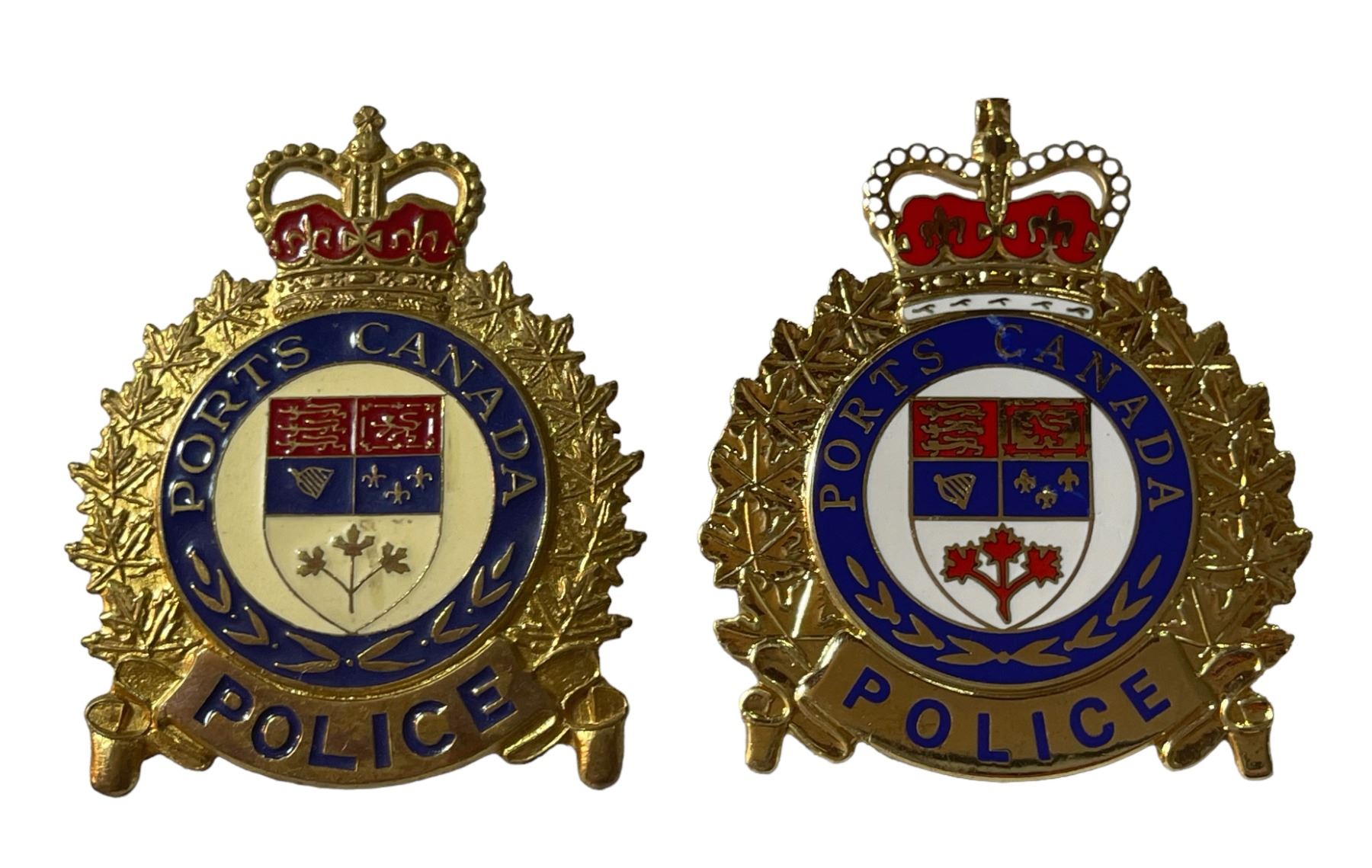 Lot of 2 Ports Canada Police Badges