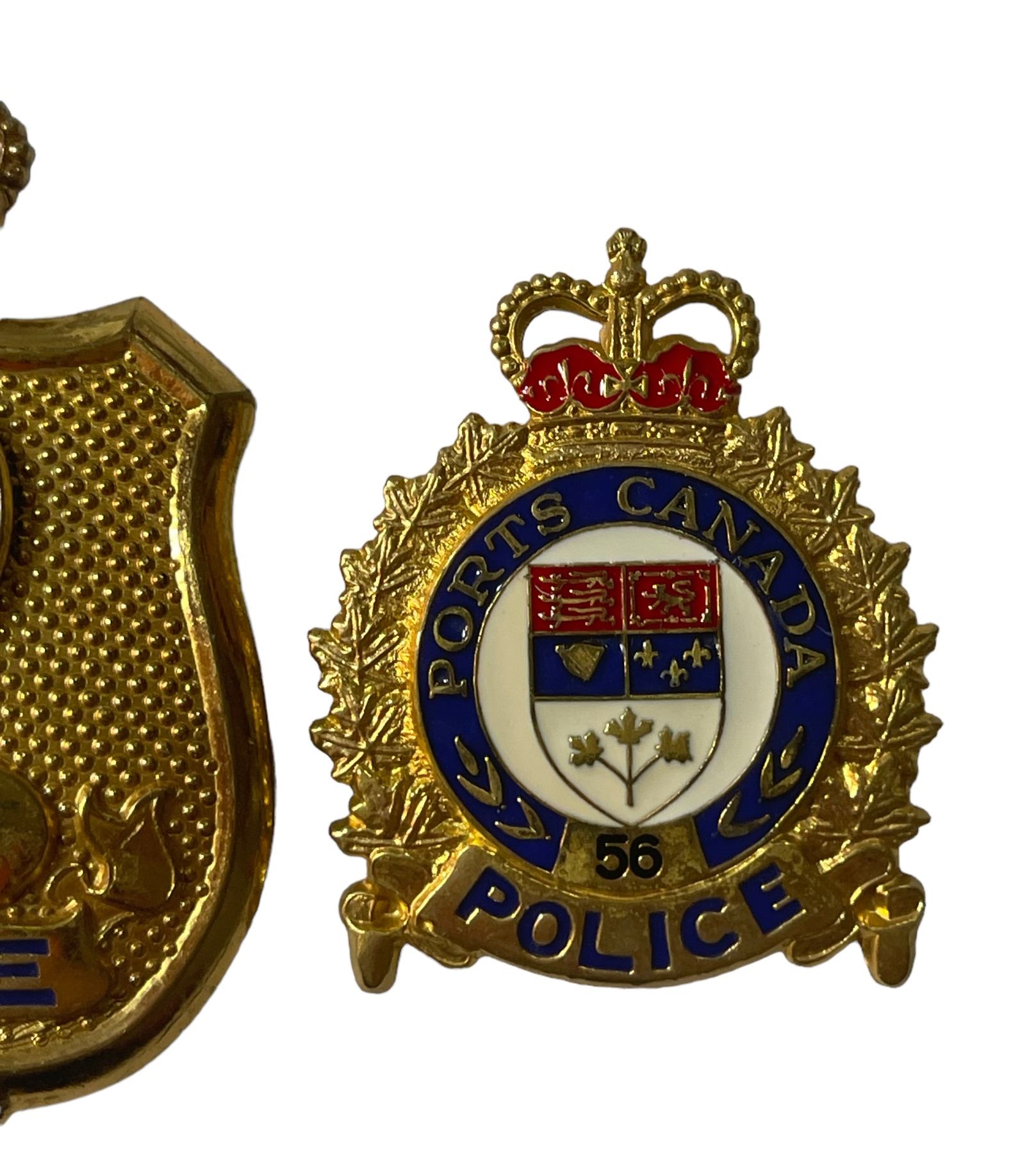 Lot of 2 Ports Canada Police Badges