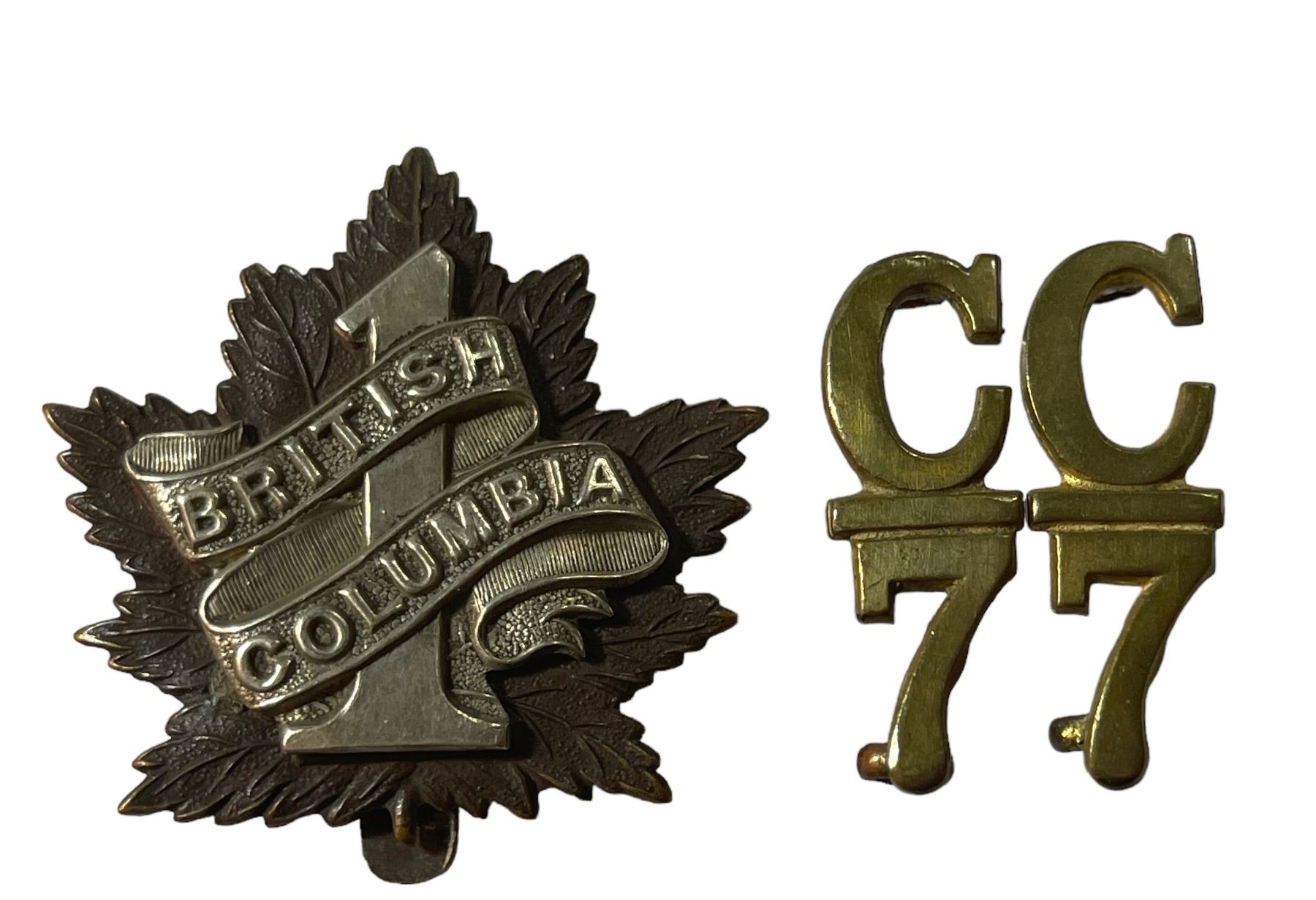 WW1 CEF 7th Battalion Badge Set