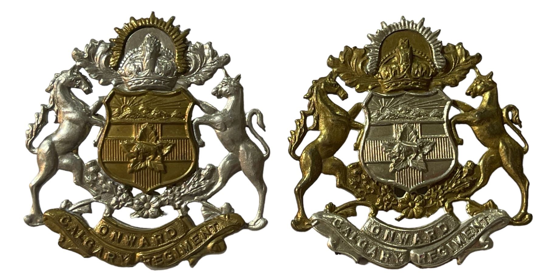 WW2 Calgary Tank Regiment Cap Badge Lot