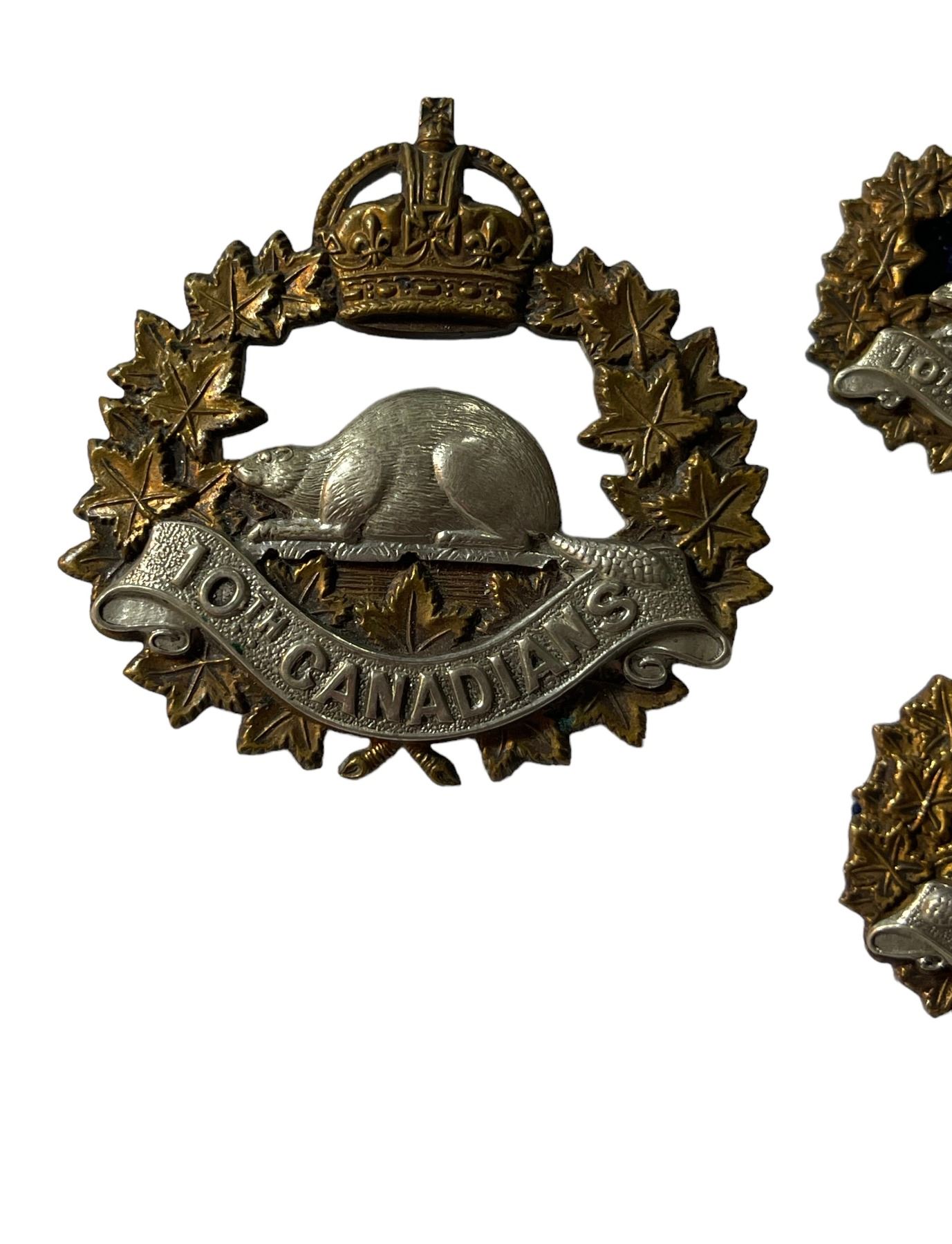 WW1 CEF 10th Battalion OFFICERS Badge Set