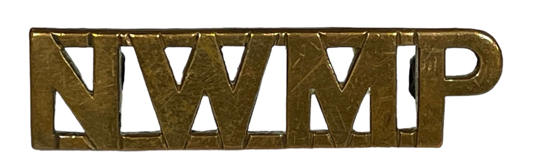 NWMP North West Mounted Police Shoulder Title Badge
