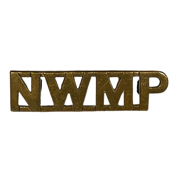 NWMP North West Mounted Police Shoulder Title Badge
