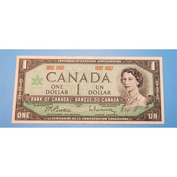 1967 CANADIAN CENTENNIAL $1 BANK NOTE