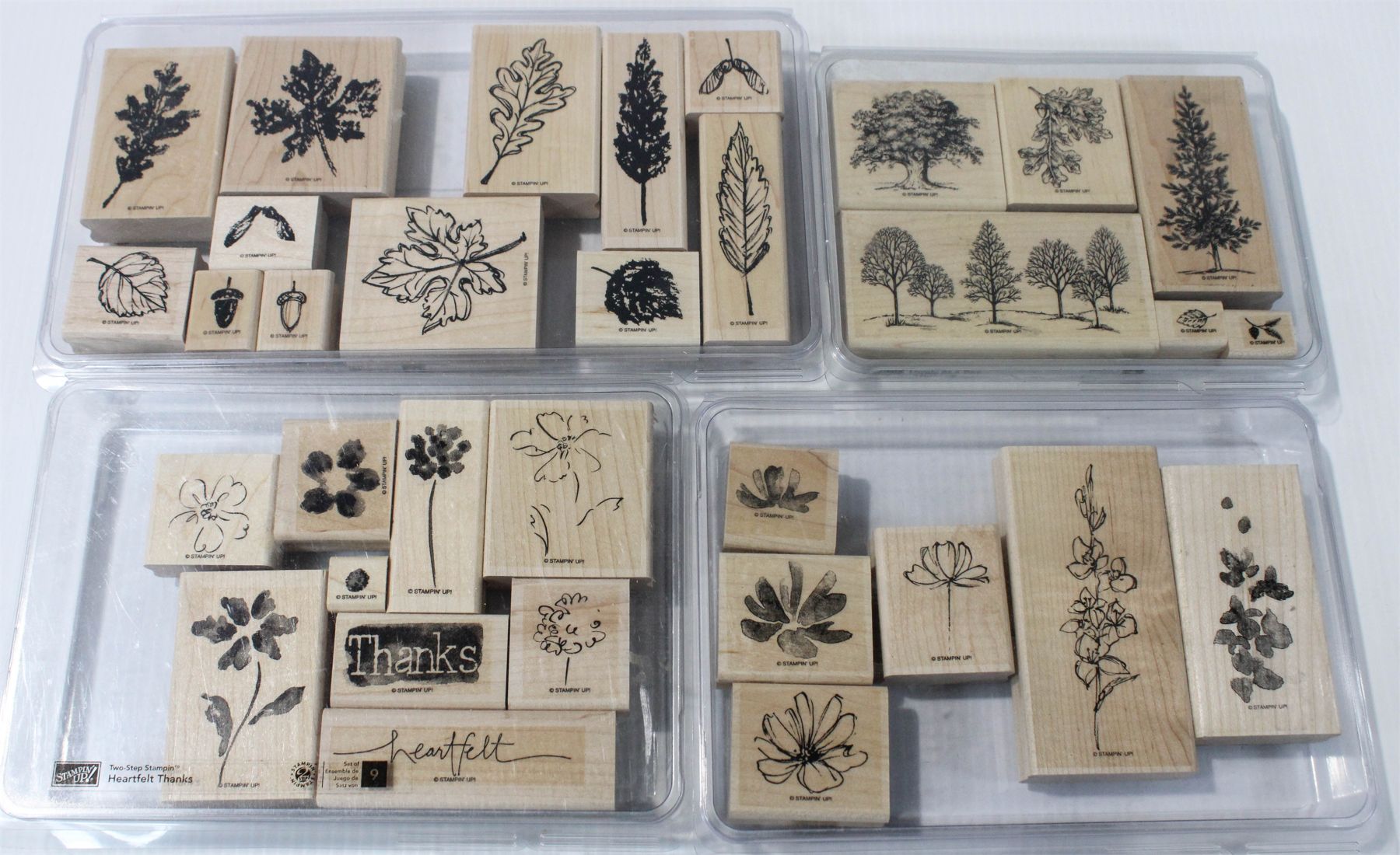 4 STAMPIN' UP STAMP SETS IN ORIGINAL CASES