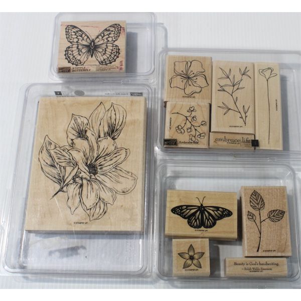 4 STAMPIN' UP STAMP SETS IN ORIGINAL CASES