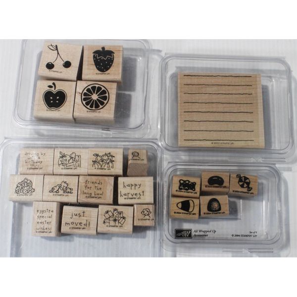 4 STAMPIN' UP STAMP SETS IN ORIGINAL CASES