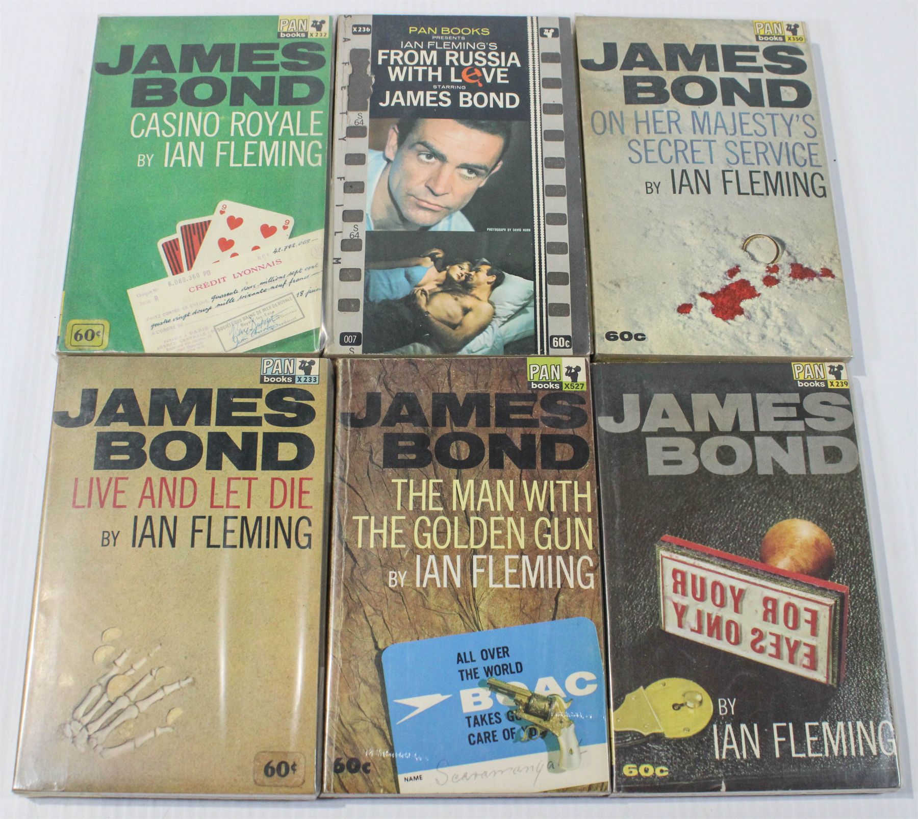 LOT OF ASSORT. VINTAGE JAMES BOND NOVELS