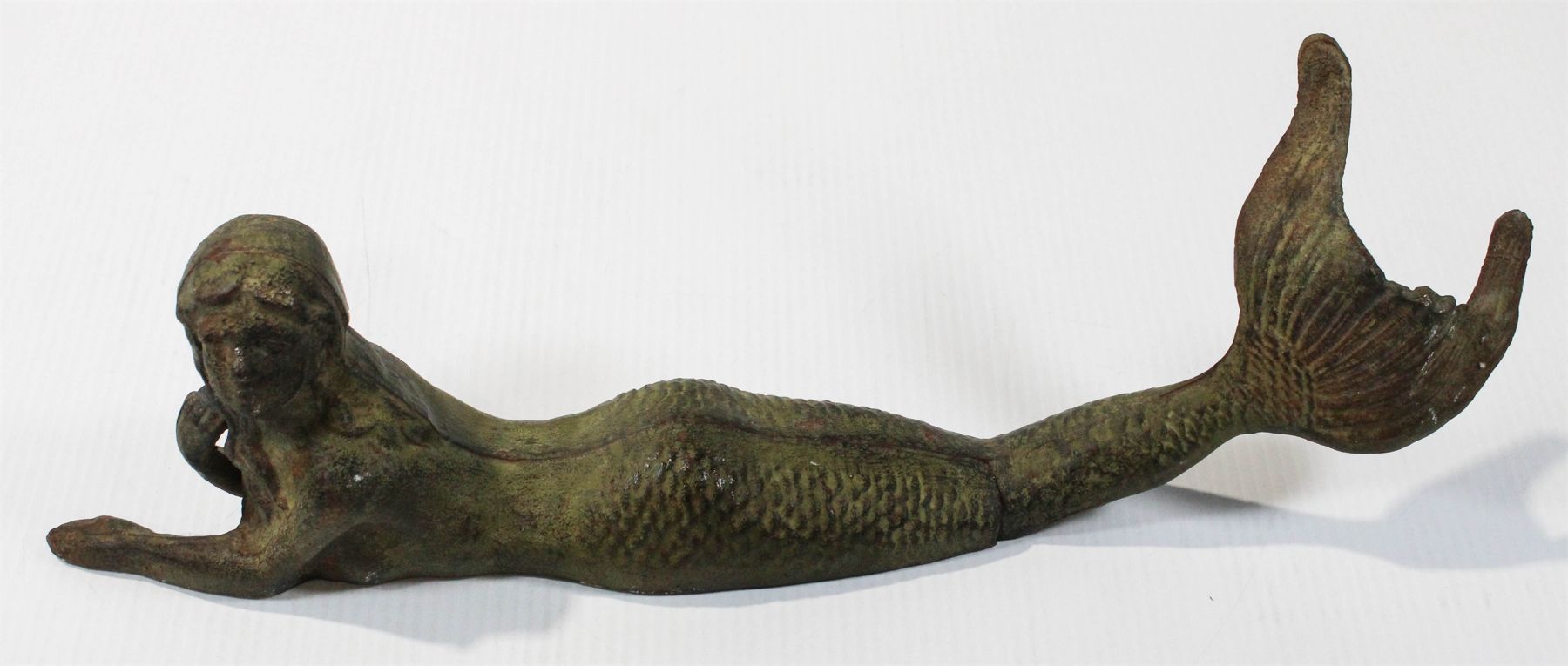 17" LONG CAST IRON MERMAID