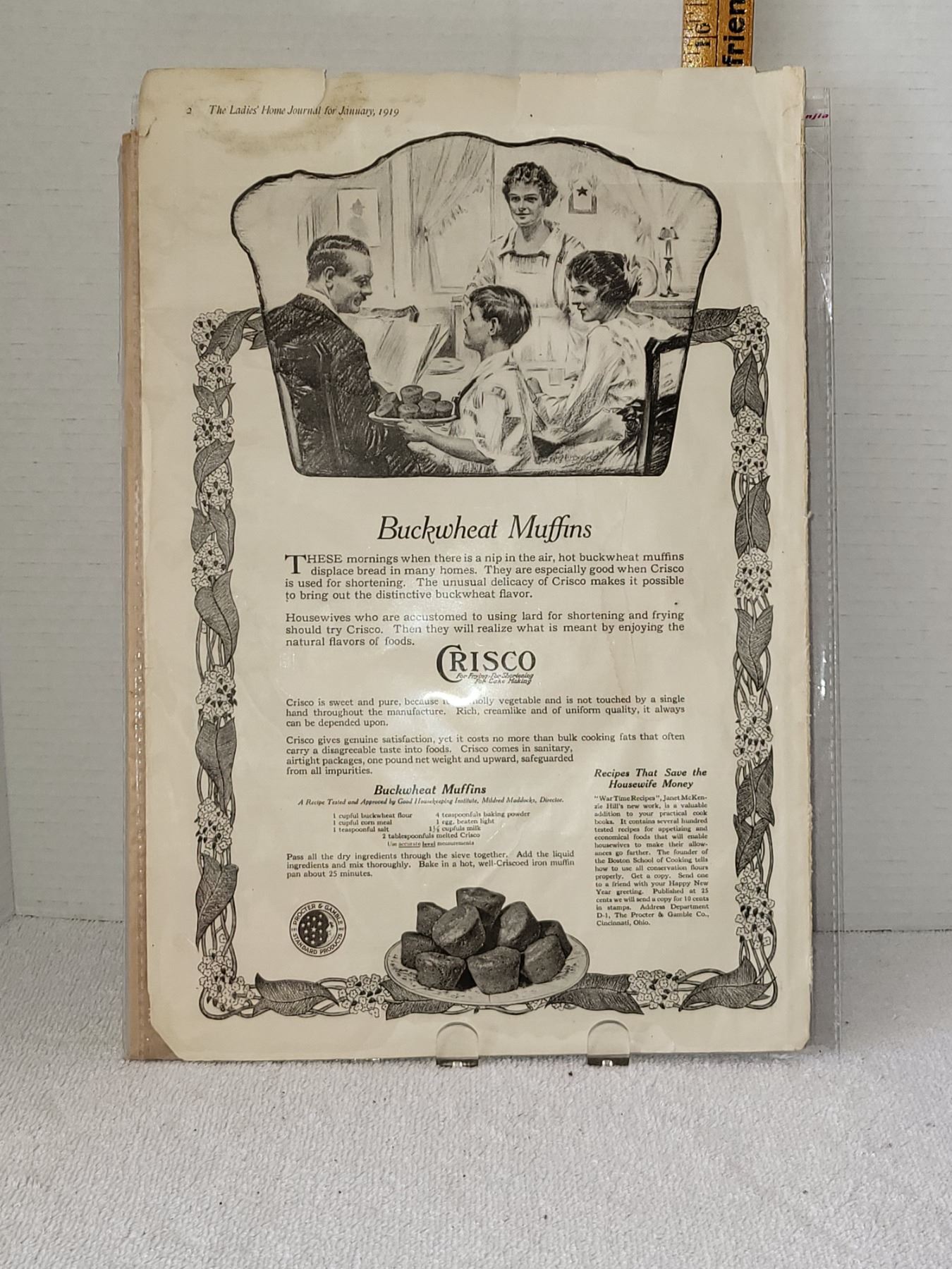 ANTIQUE 1919 CRISCO BUCKWHEAT MUFFIN ADS