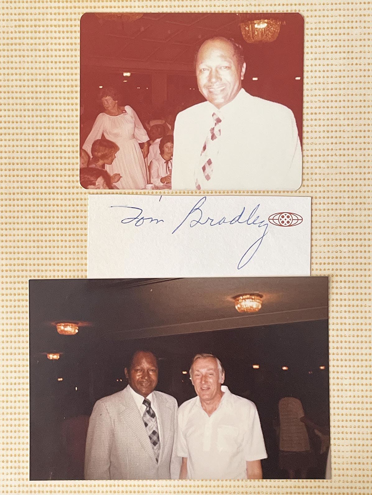 Former Los Angeles Mayor Tom Bradley original signature and photos