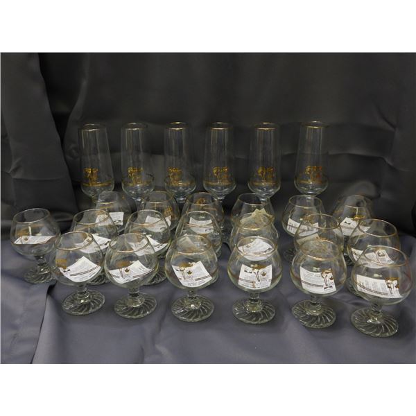 Lot of 25 Olympic Petro Canada Glasses Tall Wine / Champagne Flutes and ...