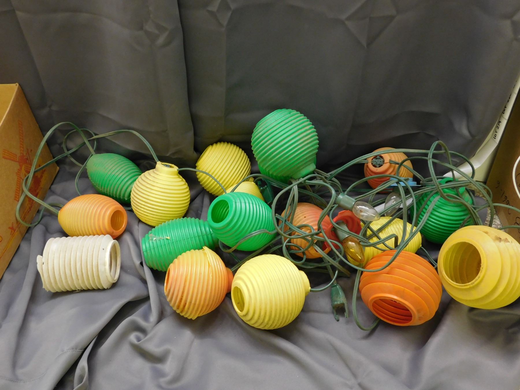 Vintage Plastic Blow Mold String Lights Beehive Tiki Decor *as is for ...