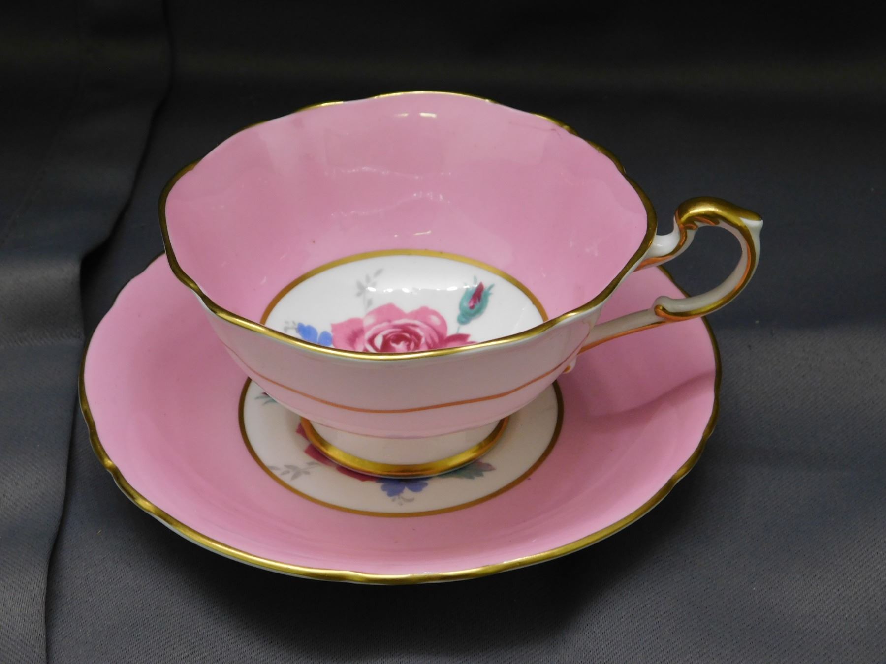 Paragon Cabbage Rose Pink Tea Cup and Saucer Fine Bone China England