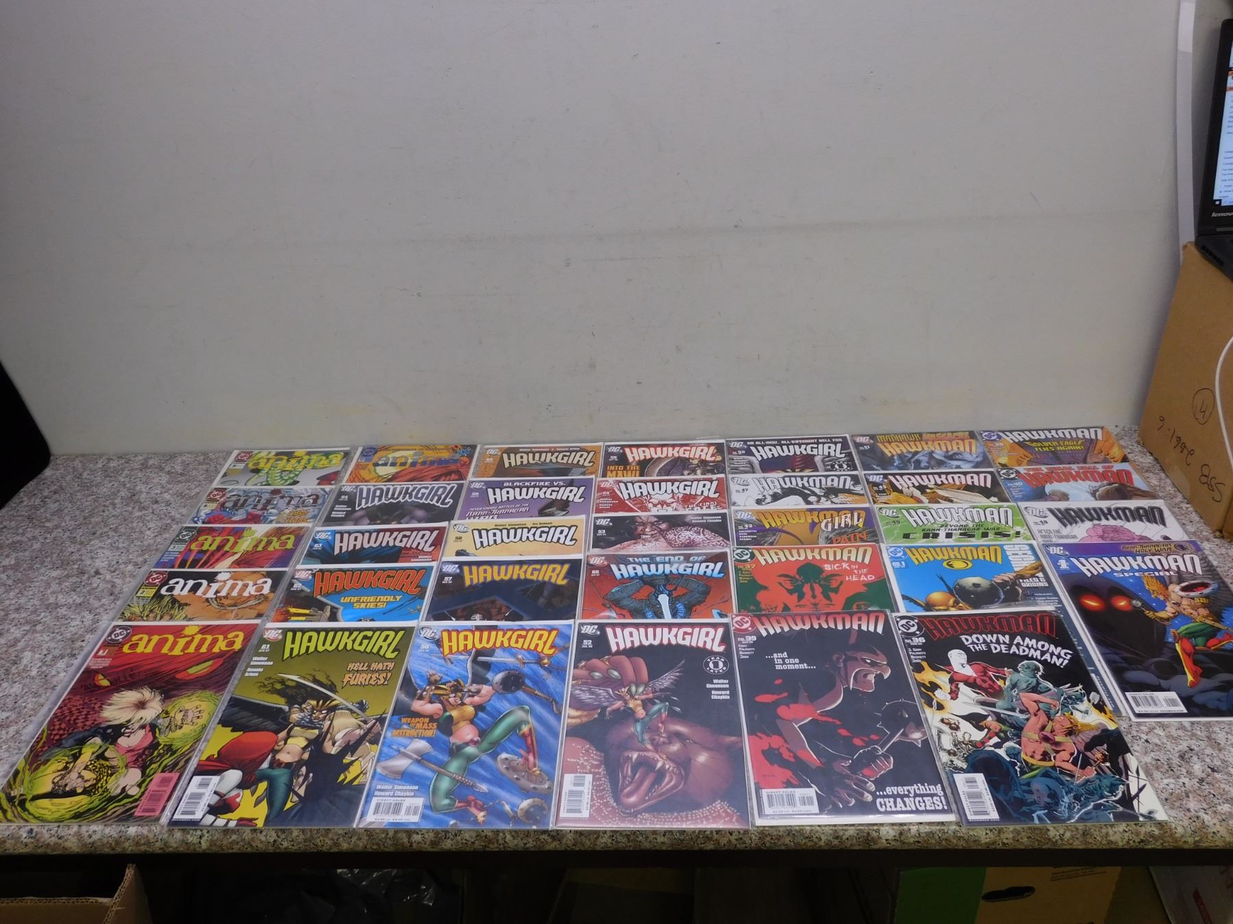 Lot of 34 Vintage Comic Books Hawkman, Hawkgirl, Anima DC