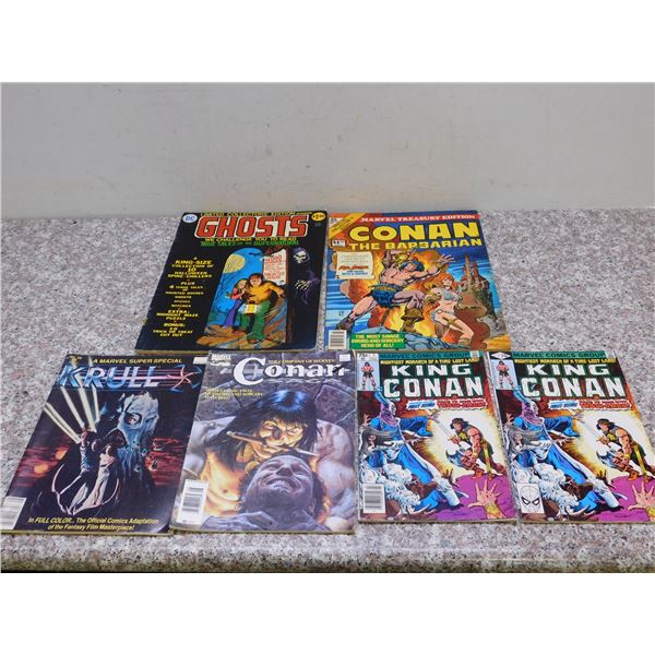 Lot of 6 Conan The Barbarian, GHOSTS, Krull, King Conan #1s, Conan ...