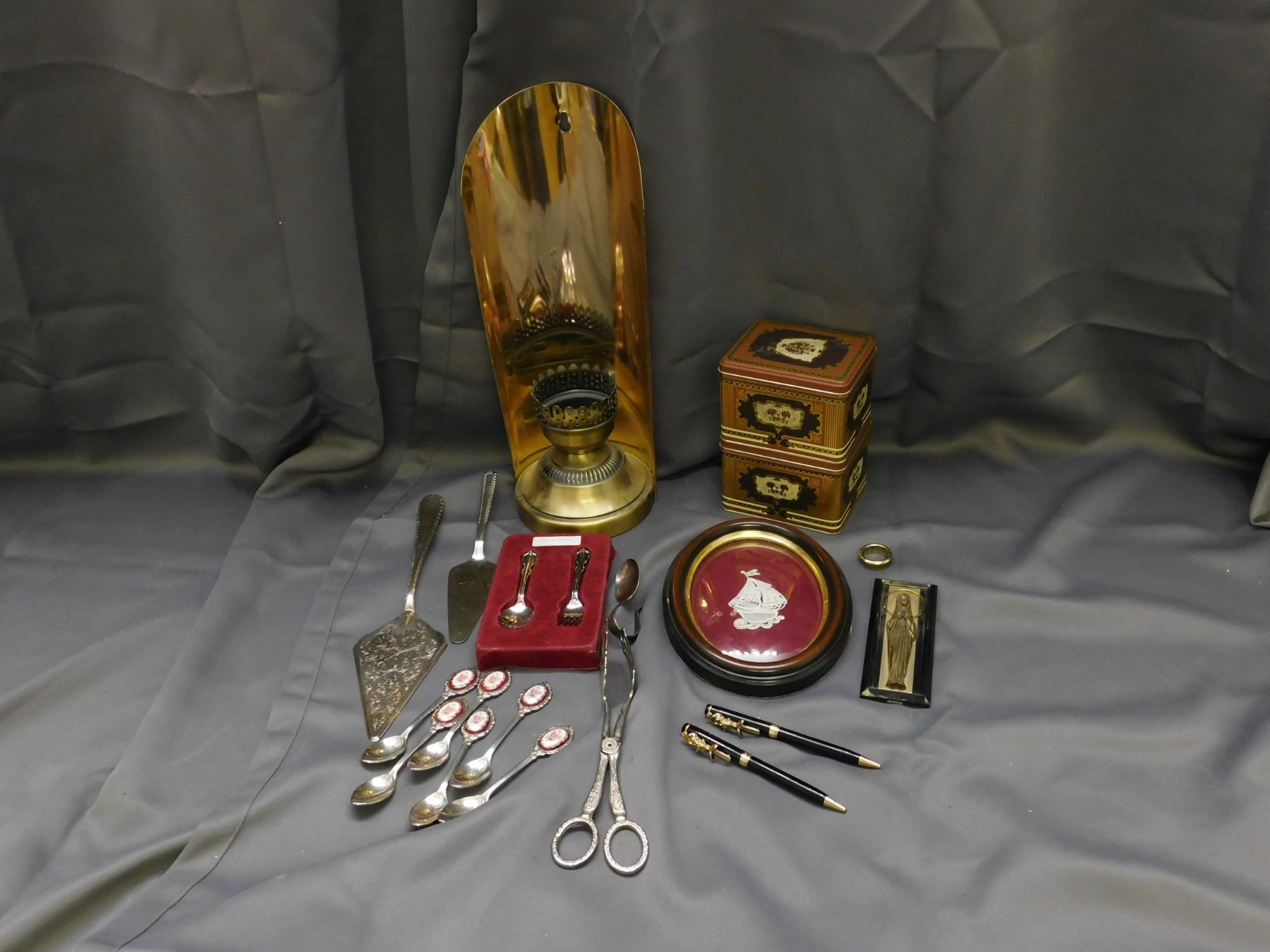 END OF THE RUN Metal Wall Sconce, Tin Cans, Framed Sailboat, Martian ...