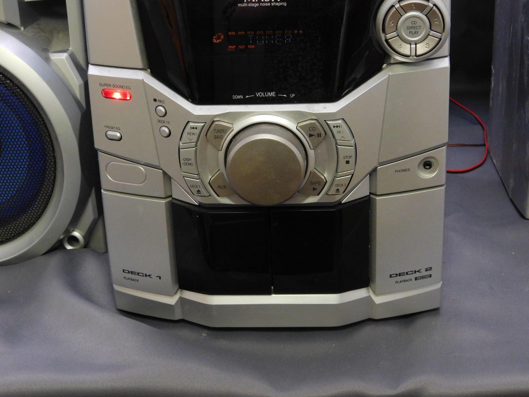 Panasonic 5 CD Changer and Cassette Tape Player, With Speakers System