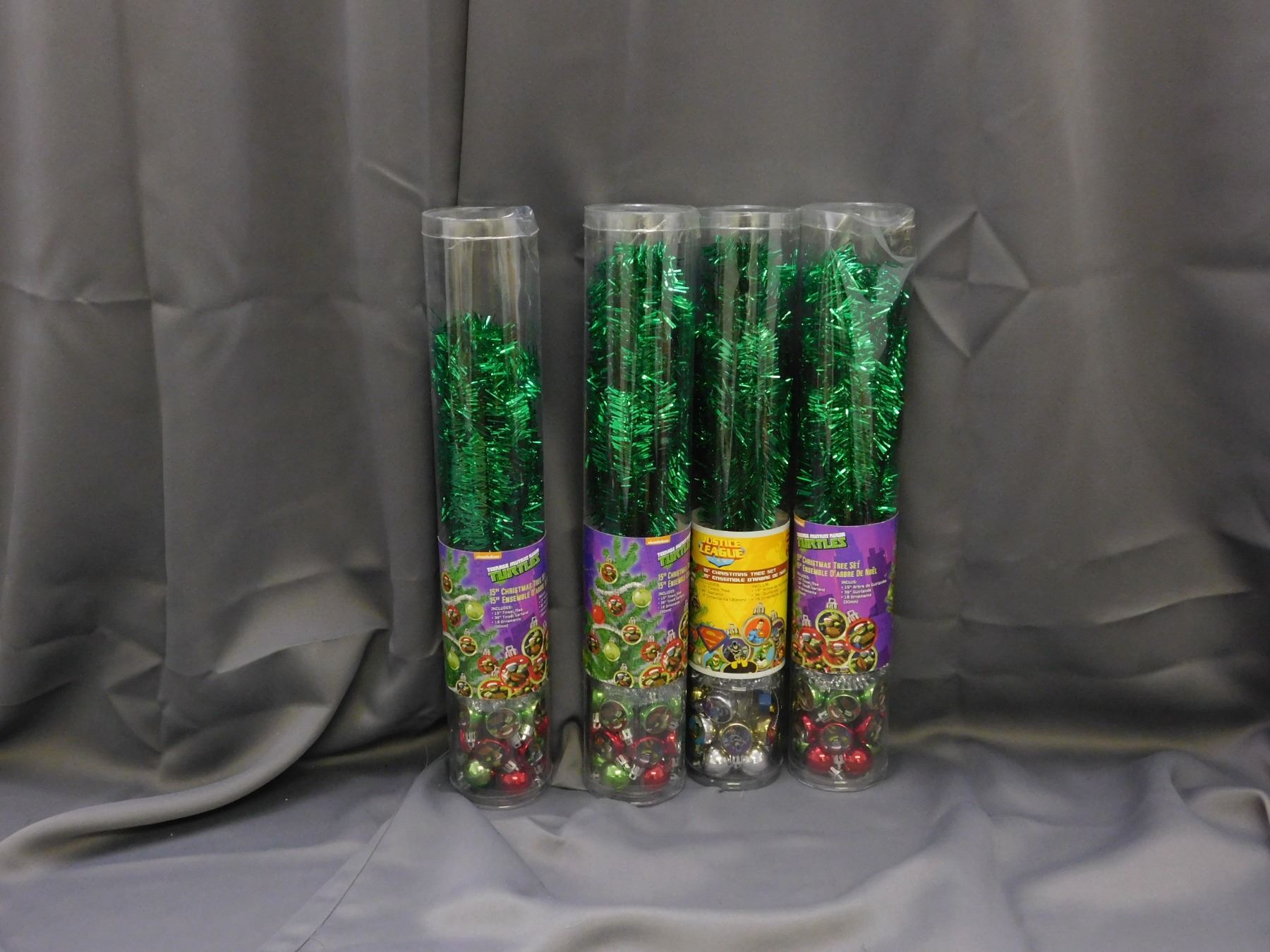 Lot of 4 TMNT Teenage Mutant Ninja Turtles 15" Christmas Tree Set and ...