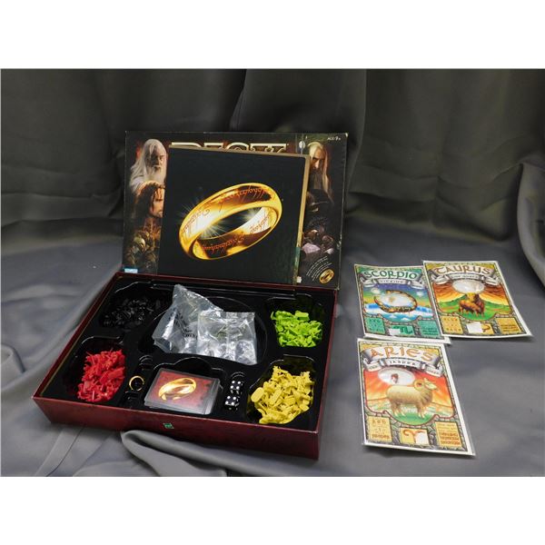 Lord of The Rings RISK The Middle Earth Tabletop Game and Horoscope Gems
