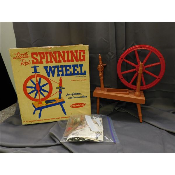 REMCO Little Red Spinning Wheel Vintage Toy In Box