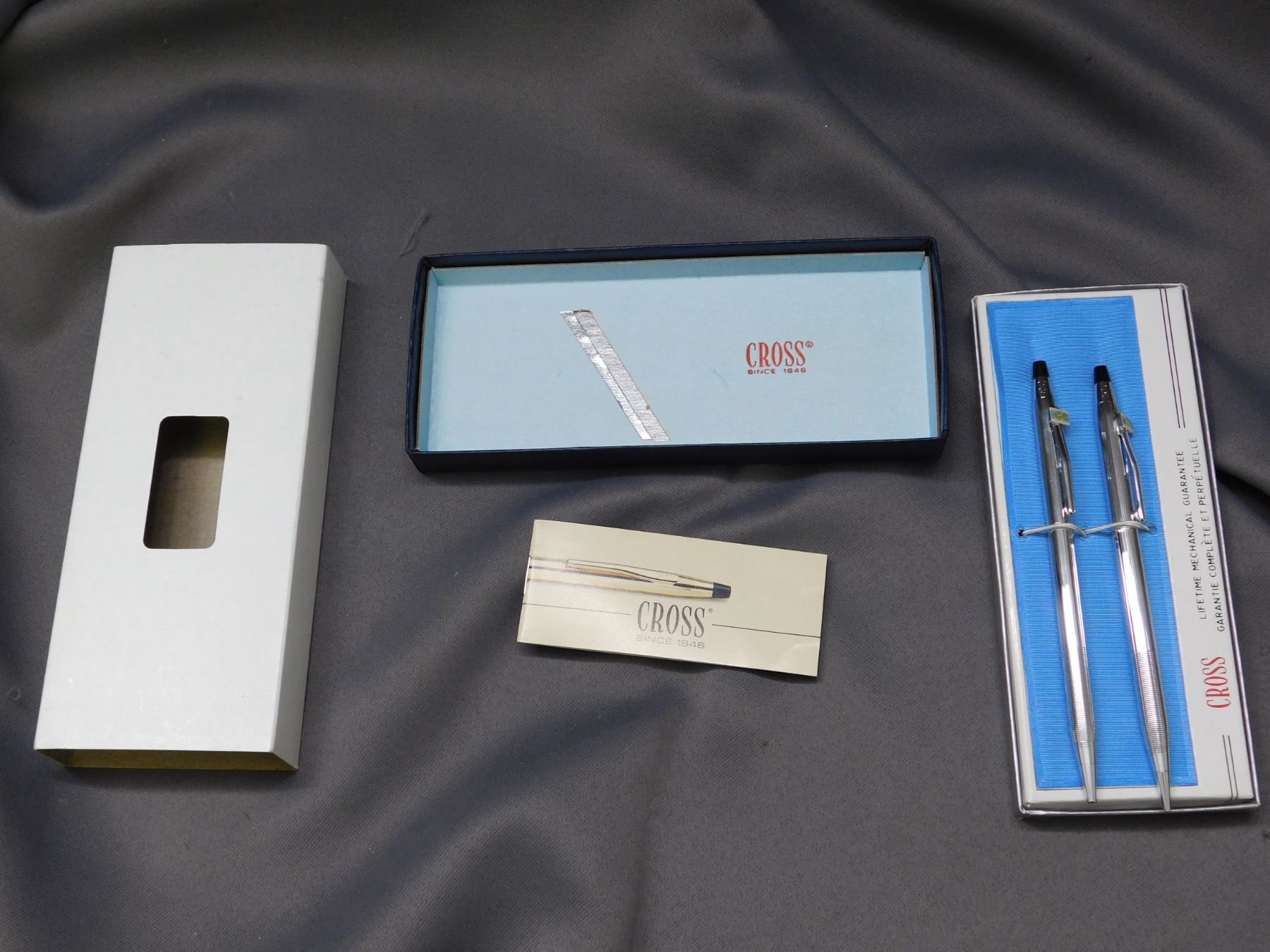 Vintage Cross Pen and Pencil Set, Chrome No. 3501 in Original Box, with ...