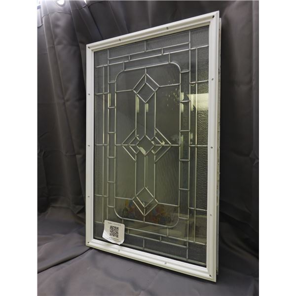 Modern Leaded Glass Window 24" x 38"