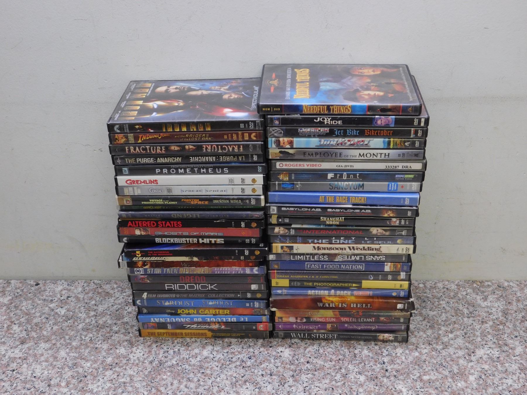 Lot of 50 Assorted DVDs Movies Multiple Genres New and Old