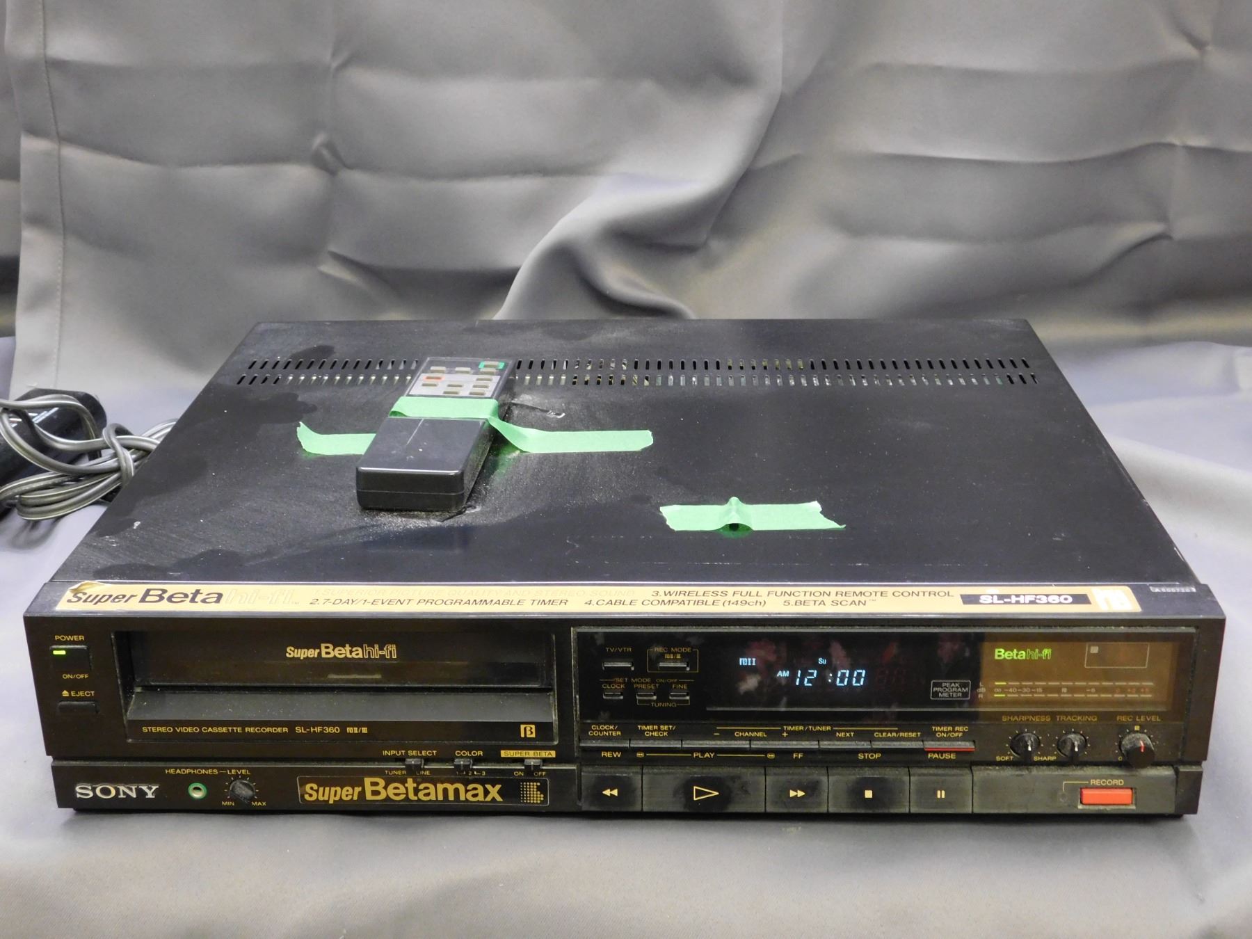 SONY Super Beta SL-HF360 VCR