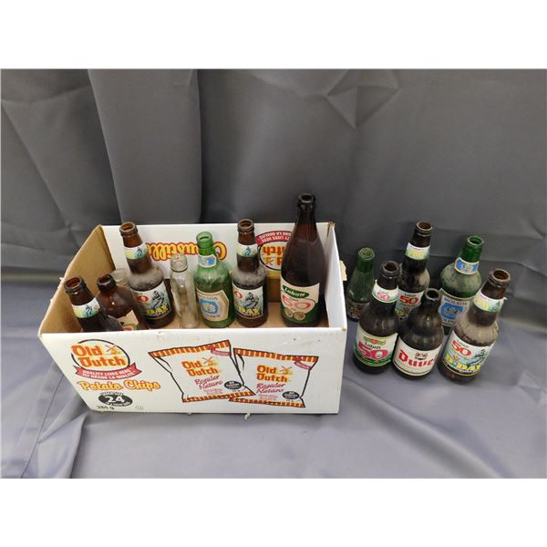Lot of 13 Assorted Vintage Beer Bottles Labatt Molson