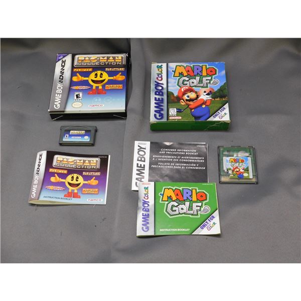 Lot of 2 Game Boy Color Mario Golf and Pac Man GBA Game Boy Advance ...