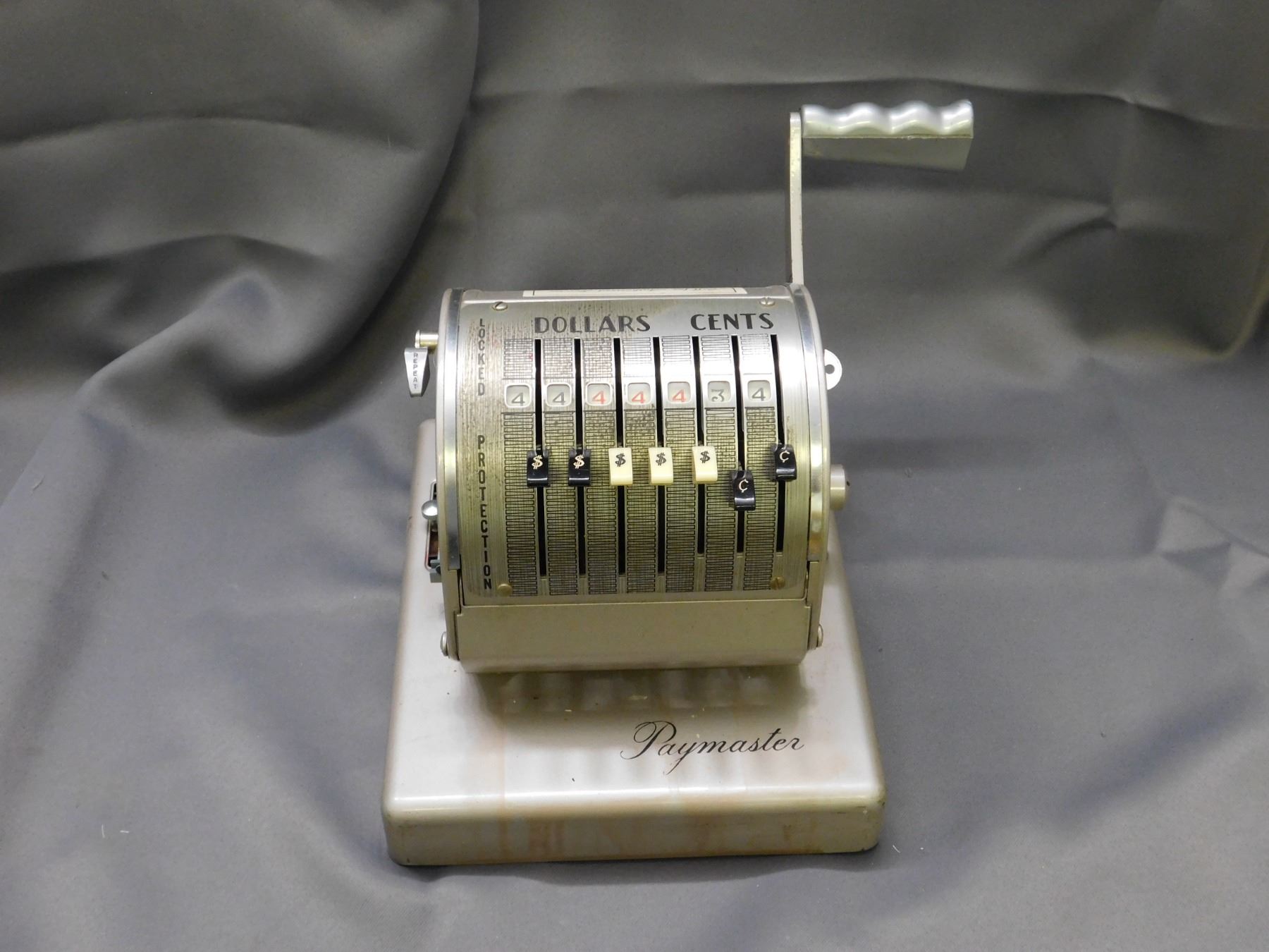 Vintage Paymaster Dollar and Cents Machine Cheque Printer With Key ...
