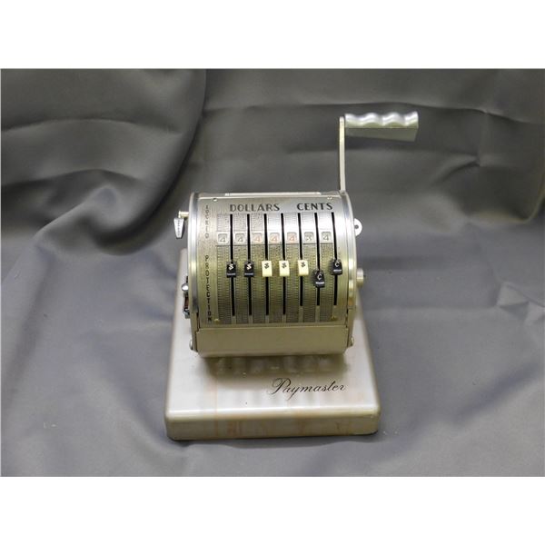 Vintage Paymaster Dollar and Cents Machine Cheque Printer With Key ...