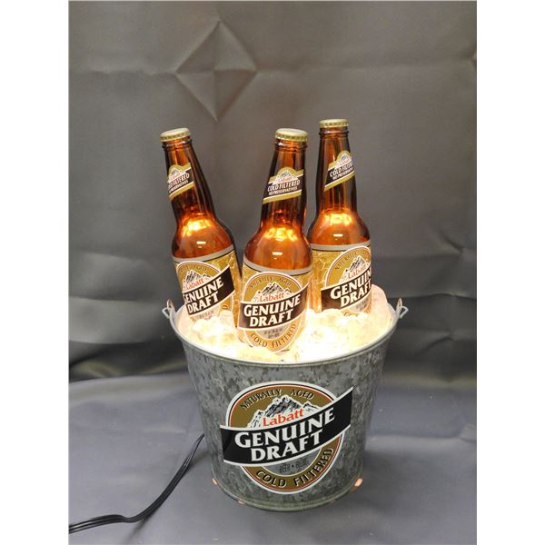 Labatt Genuine Draft Wall Decor Ice Bucket With Beers 3D Motif Decor ...