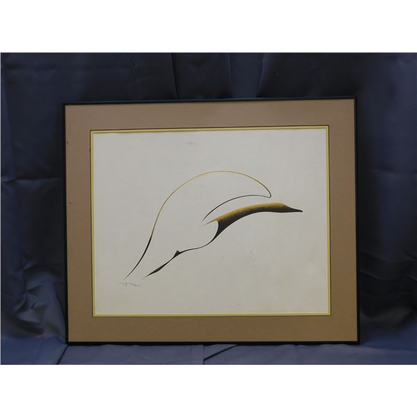 Benjamin Chee Chee 1976 Native Inuit Art Flying Bird Canada Goose Art Print